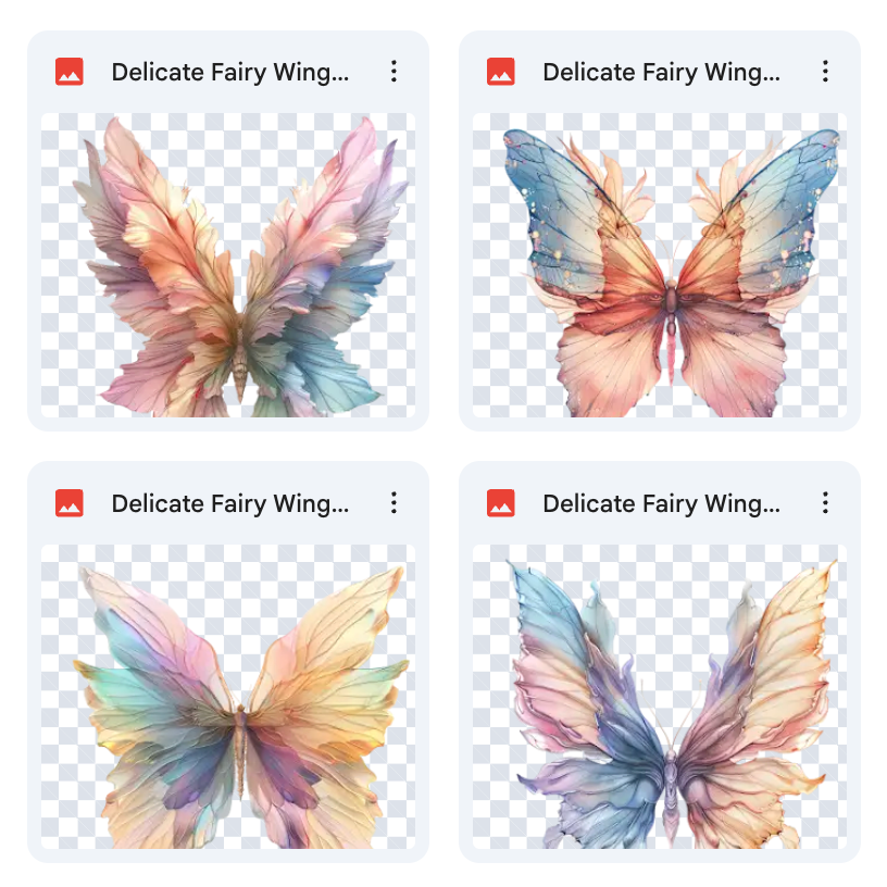 Magical Delicate Fairy Wings Overlays – Meg Bitton Productions
