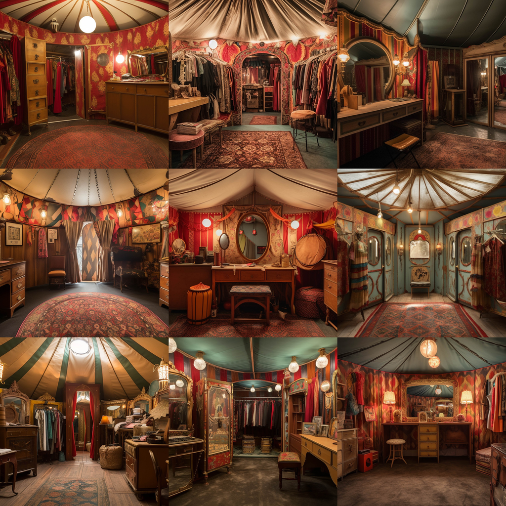 Magical Circus Dressing Rooms Digital Background Bundle – Meg Bitton ...