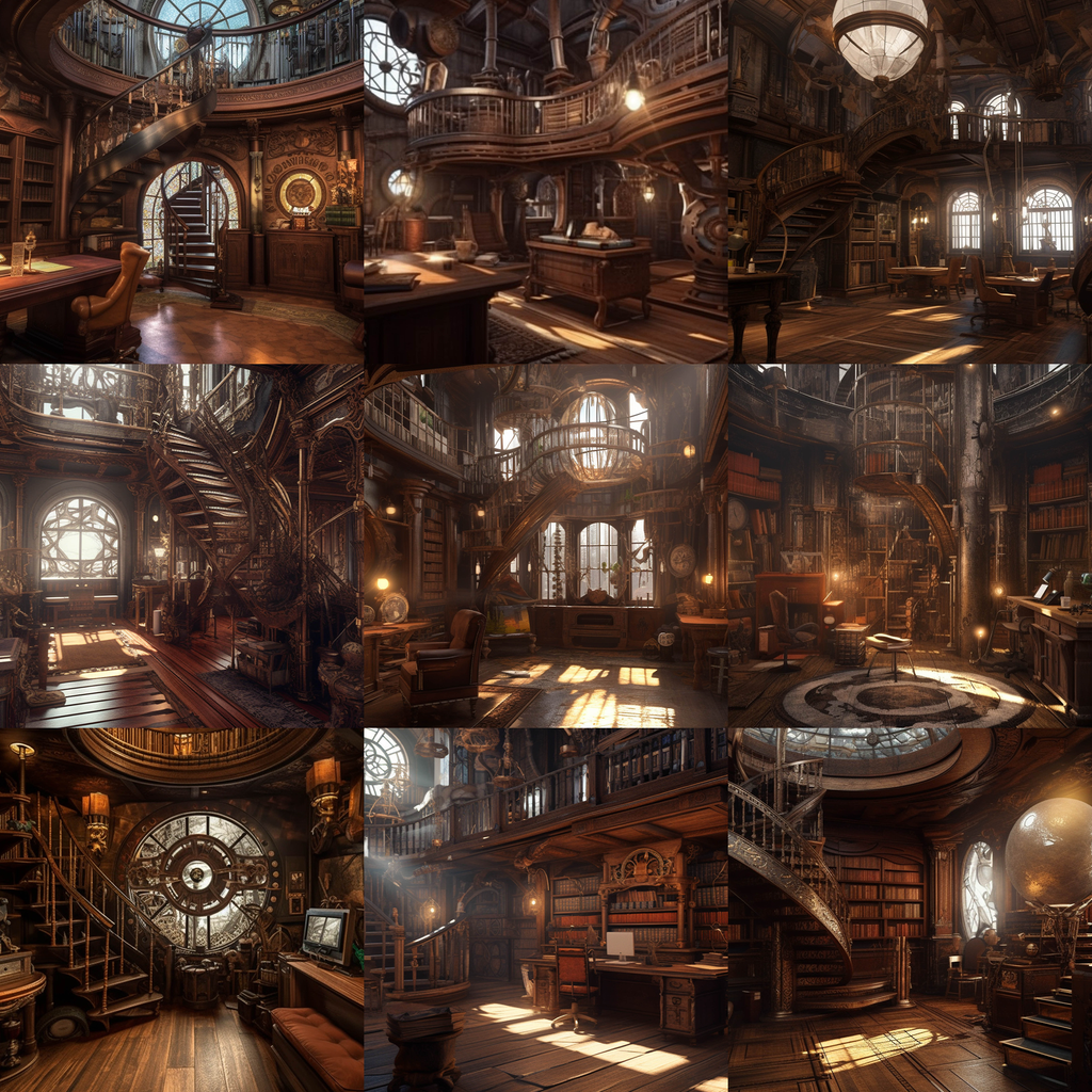 Steampunk Libraries Digital Background Bundle – Meg Bitton Productions