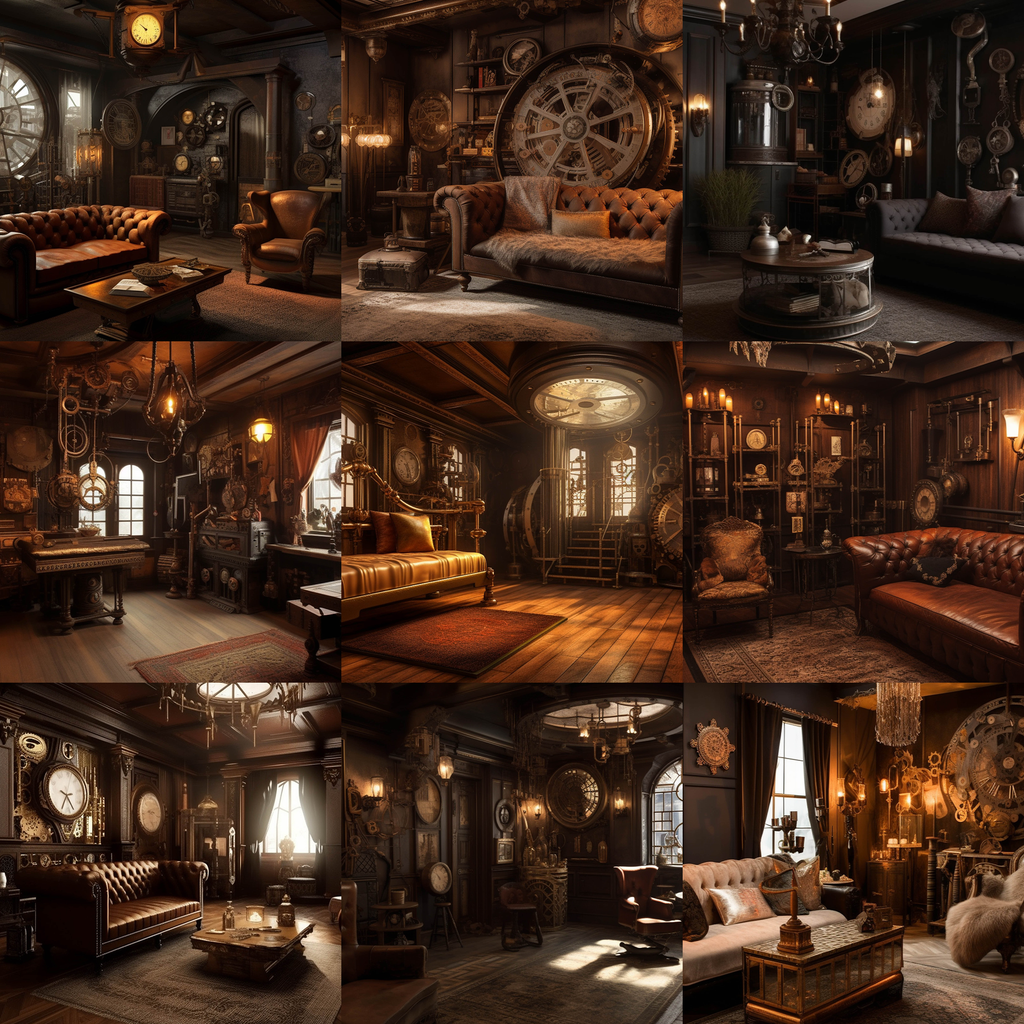 Steampunk Rooms Digital Background Bundle – Meg Bitton Productions