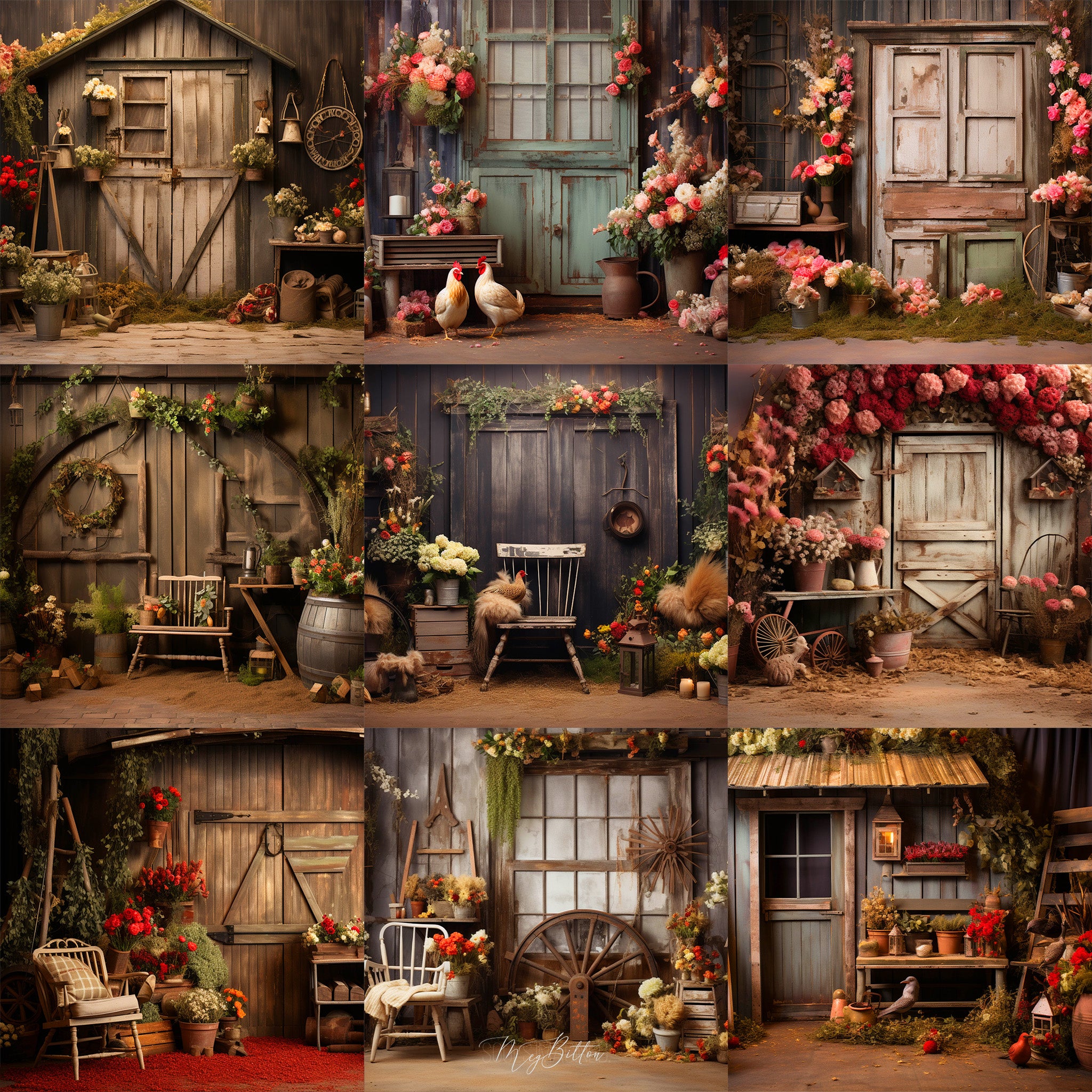 Ultimate Rustic Studio Background Bundle – Meg Bitton Productions