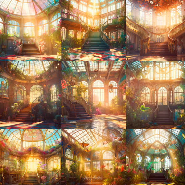 Atrium Stairways Digital Background Bundle – Meg Bitton Productions