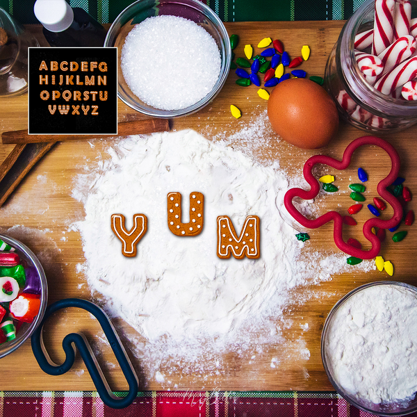 Alphabet Mixer Brush: Gingerbread Alphabet – Meg Bitton Productions