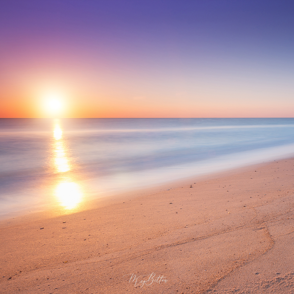 Digital Background: Soft Sunset Beach – Meg Bitton Productions